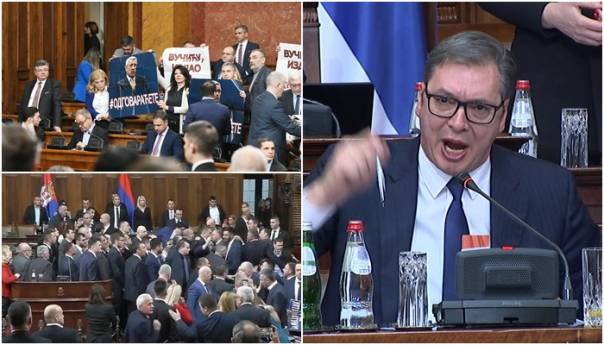 VELIKI Haos u Skupštini Srbije: Pogledajte kako su poslanici desnice ... VELIKI Haos u Skupštini Srbije: Pogledajte kako su poslanici desnice ...